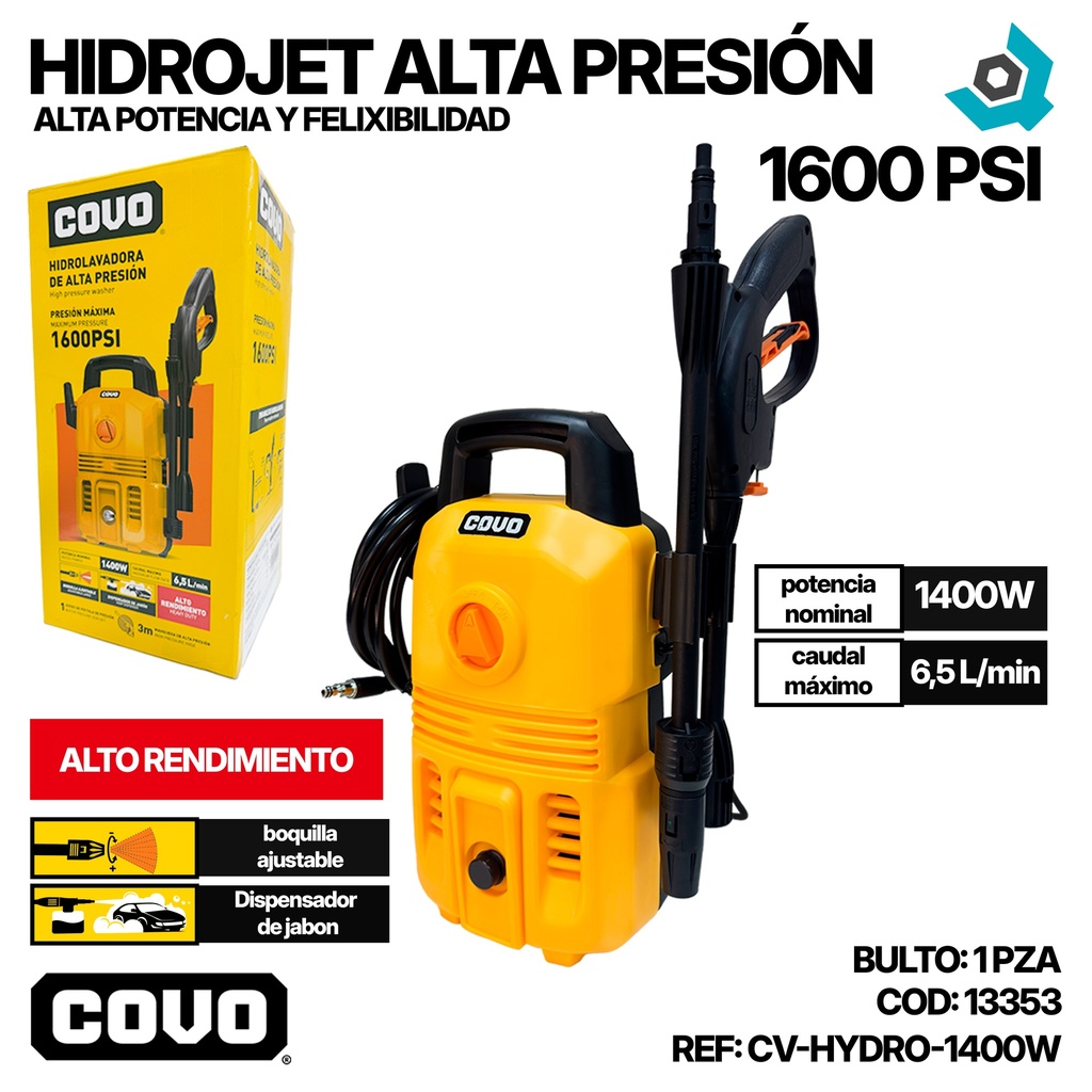 HIDROJET ALTA PRESION 1400W COVO | Litani Import Export